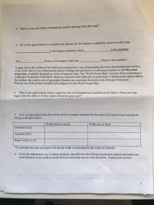 Solved Oceanography Lab: Introduction to Maps Maps A Goals: | Chegg.com