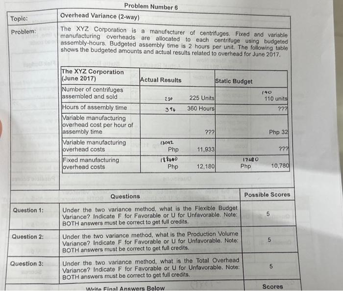 Solved Problem Number 6 Chegg