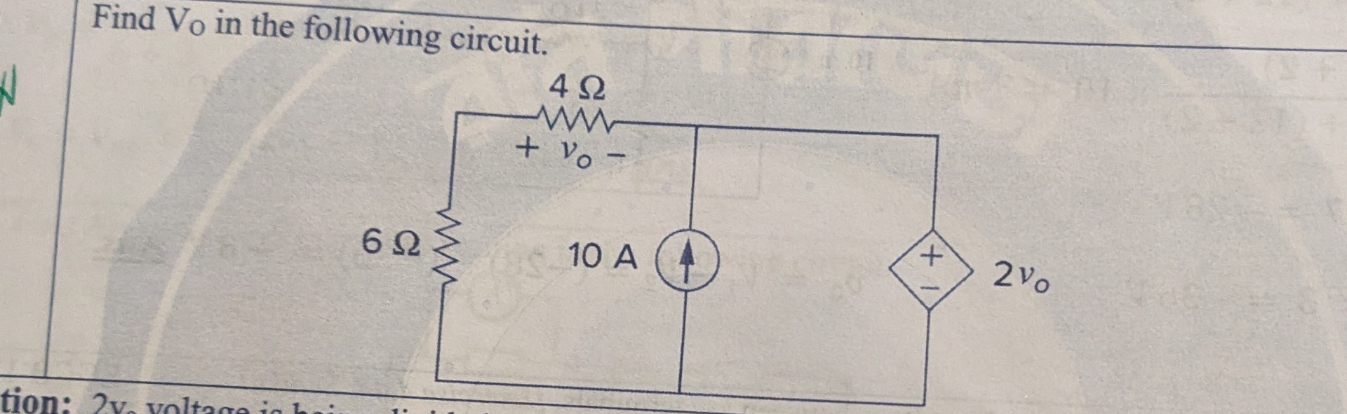 Solved Find VO ﻿in the following circuit. | Chegg.com