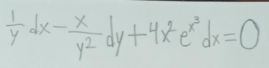 Solved Solve the differential Equation: Check for exactness, | Chegg.com
