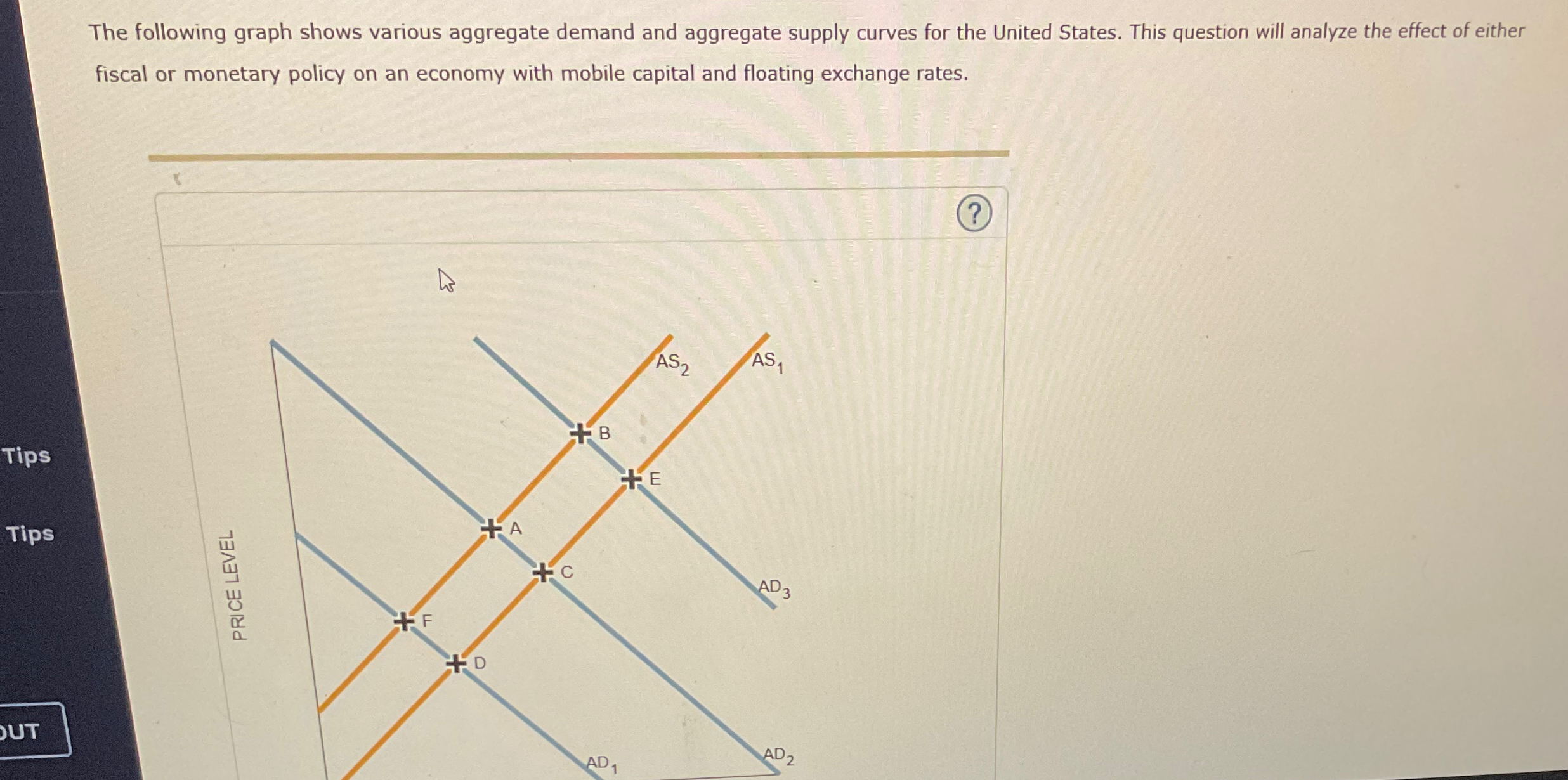 Solved The following graph shows various aggregate demand | Chegg.com