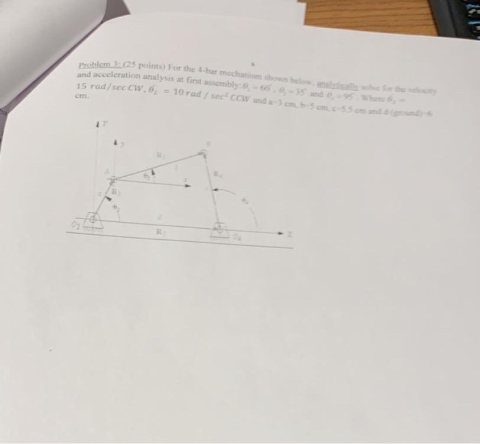 Solved blem 3:(25 points) For the 4-har mechanisem shown | Chegg.com