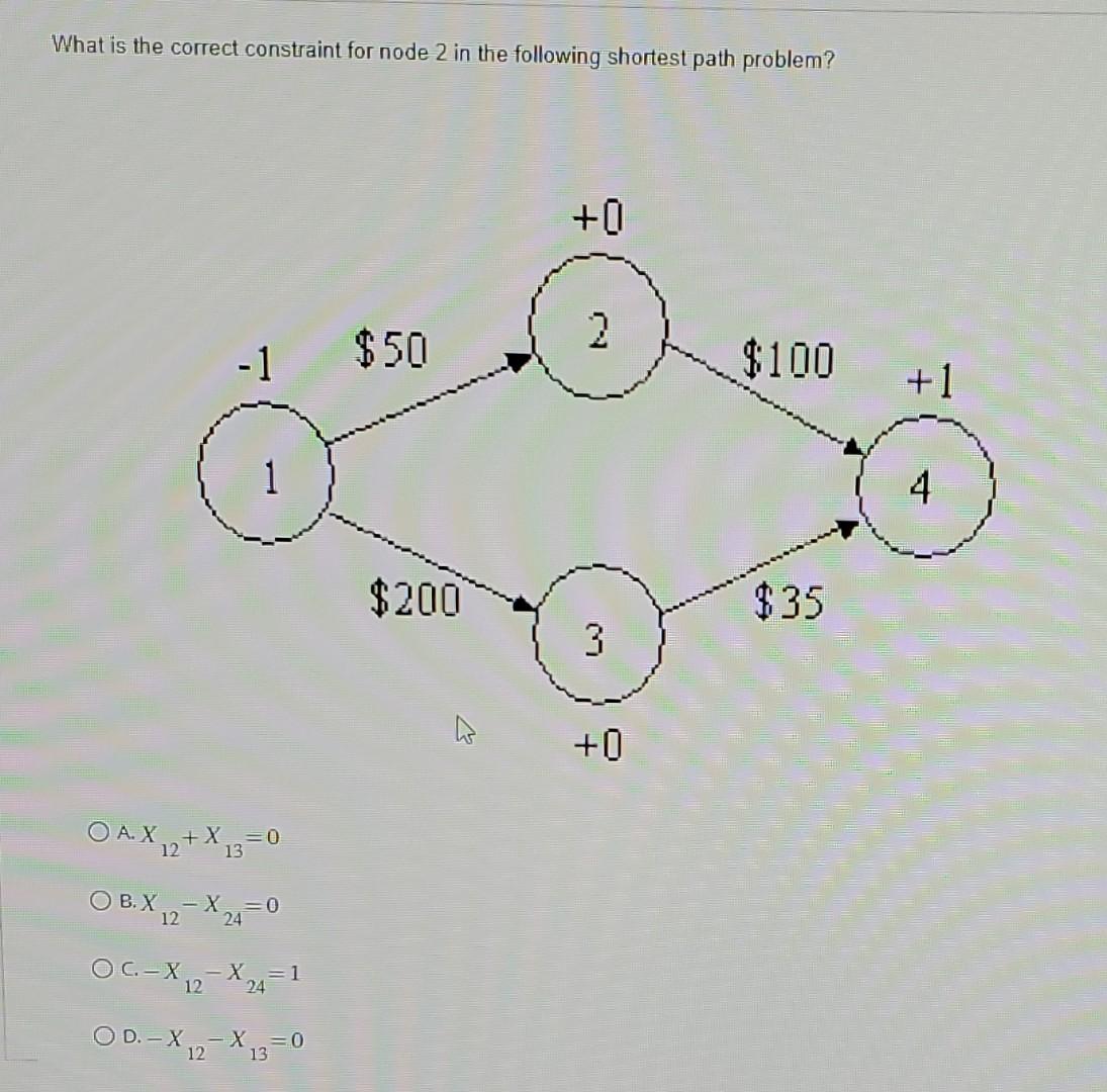 Solved What is the correct constraint for node 2 in the | Chegg.com