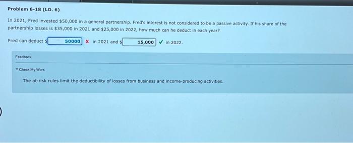 Solved In 2021, Fred invested $50,000 in a general | Chegg.com