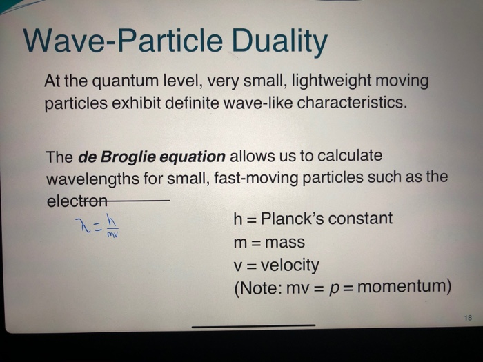 Solved Wave-Particle Duality At the quantum level, very | Chegg.com