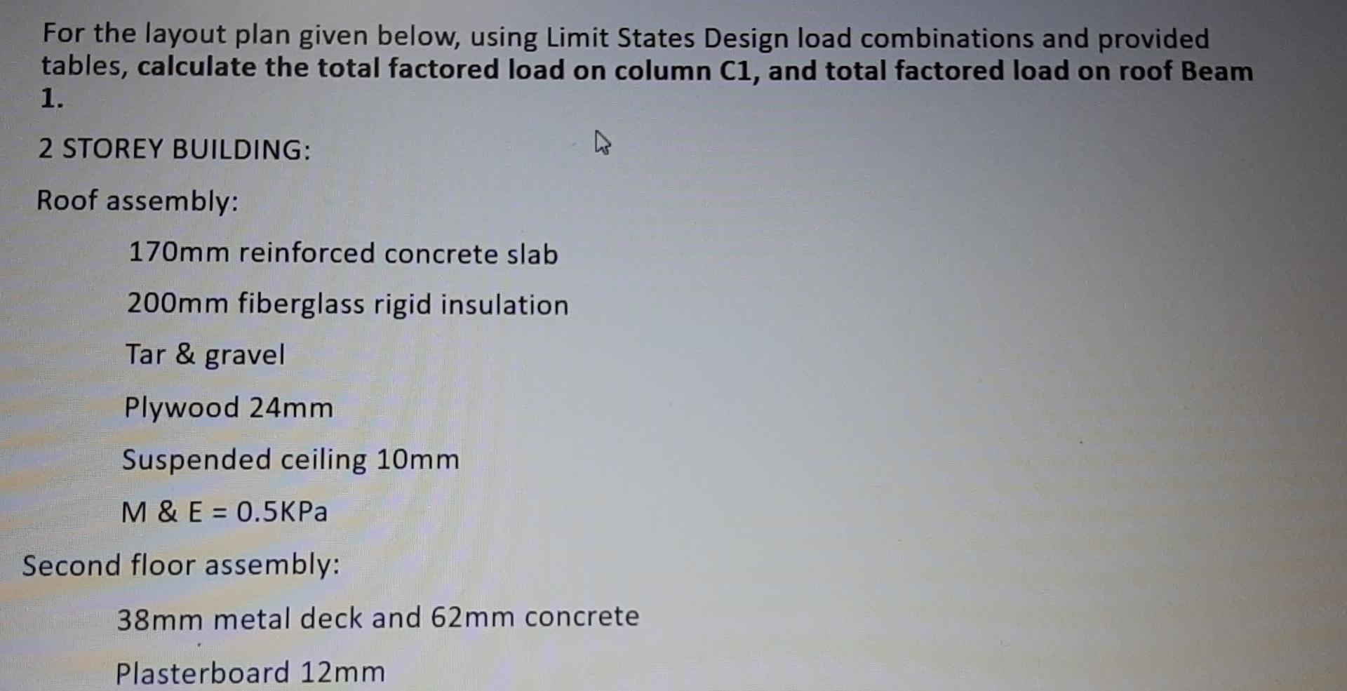 Solved For the layout plan given below, using Limit States | Chegg.com