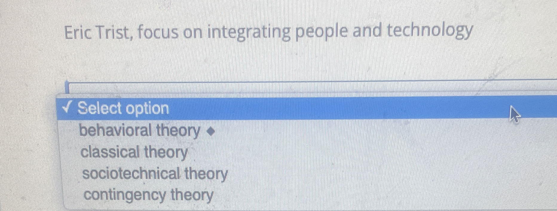 Solved Elton mayo, human relations movEric Trist, focus on | Chegg.com