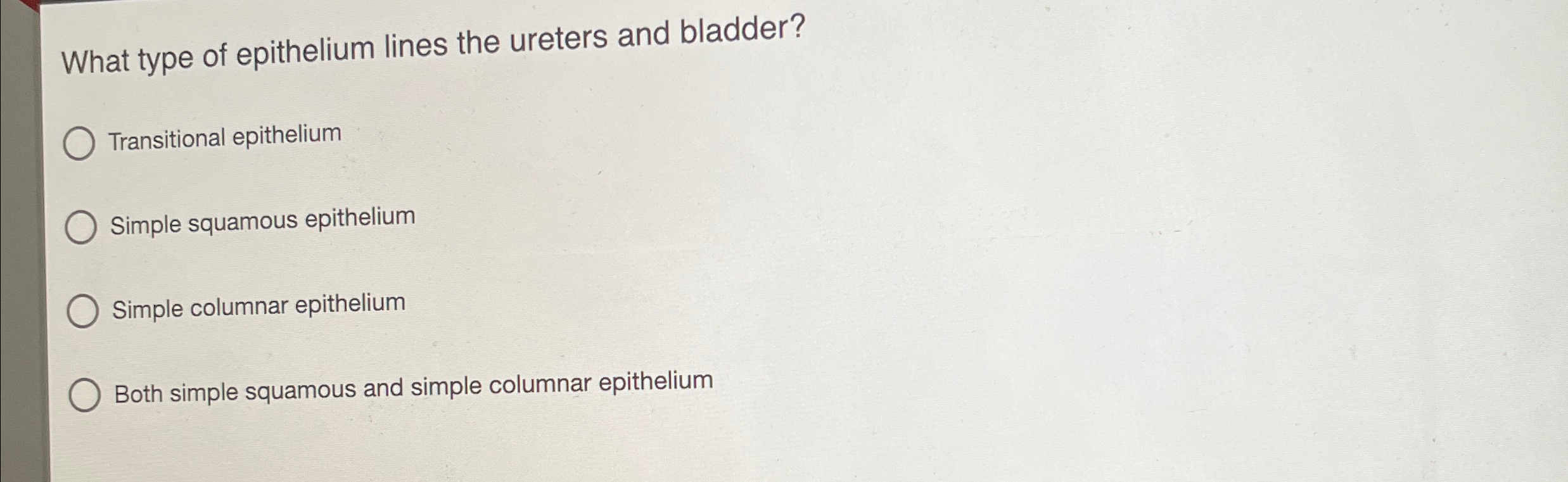 Solved What type of epithelium lines the ureters and | Chegg.com