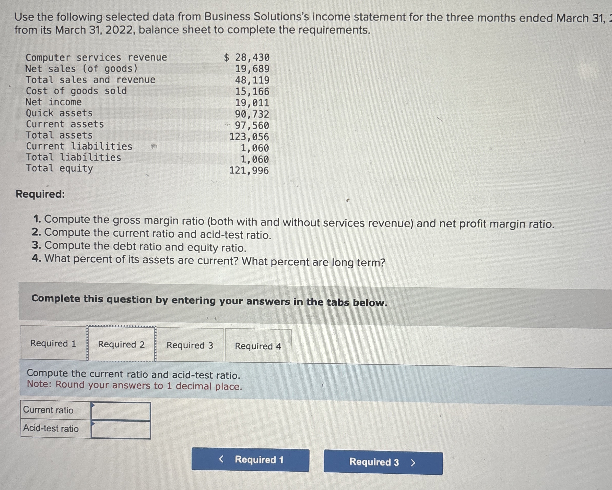 Solved Use the following selected data from Business | Chegg.com