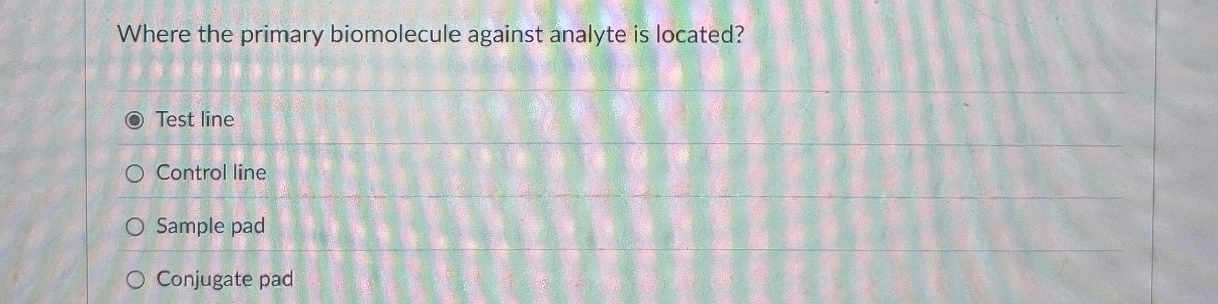Solved Where the primary biomolecule against analyte is | Chegg.com
