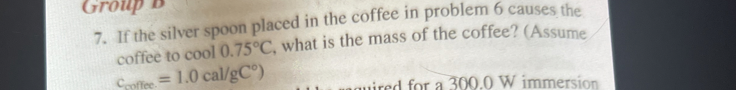 Solved If the silver spoon placed in the coffee in problem 6 | Chegg.com