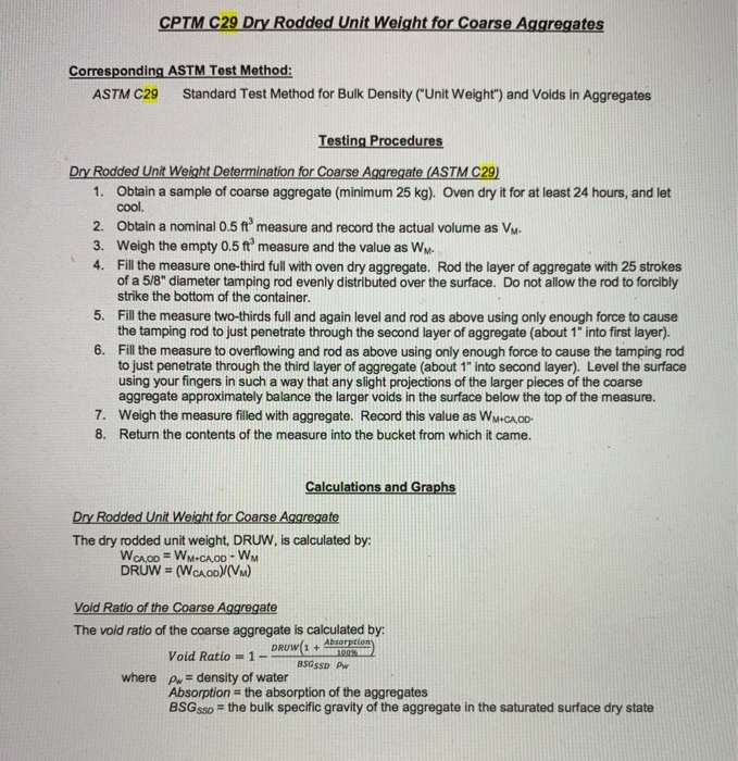 Per CPTM C29, what's the required measure volume for | Chegg.com