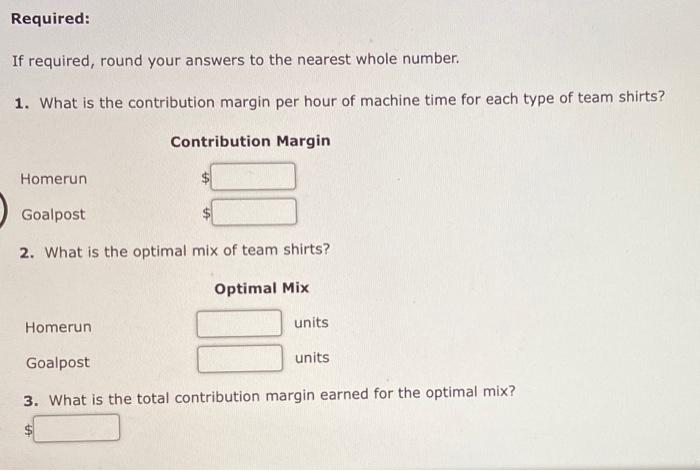 Solved Determining the optimal Product Mix with One | Chegg.com