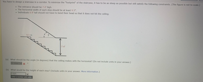 Solved You have to design a staircase in a corridor. To | Chegg.com