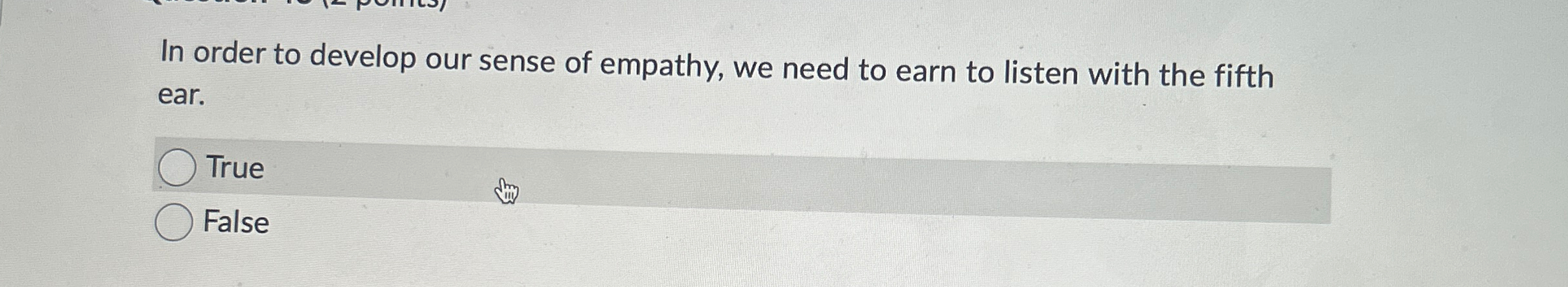 Solved In order to develop our sense of empathy, we need to | Chegg.com