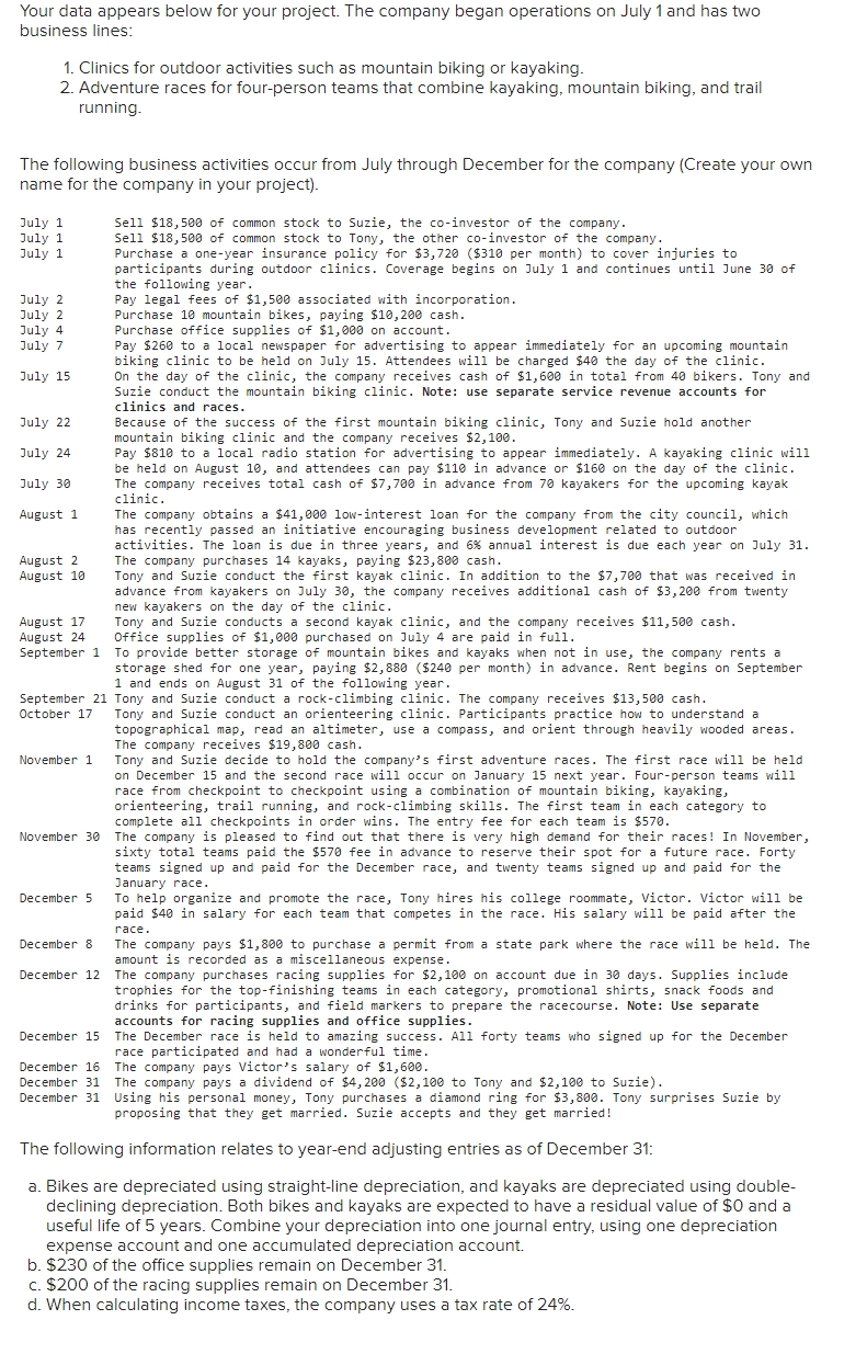 Solved Your task is to use Excel to complete an entire | Chegg.com