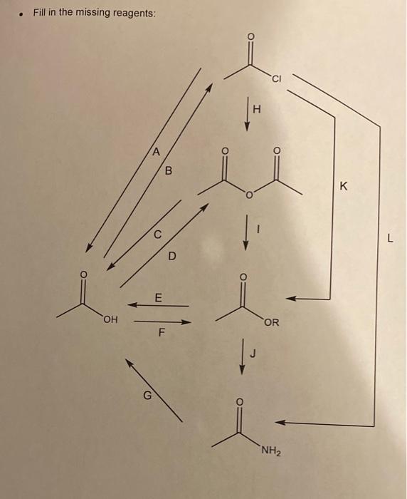 Solved - Fill in the missing reagents: | Chegg.com
