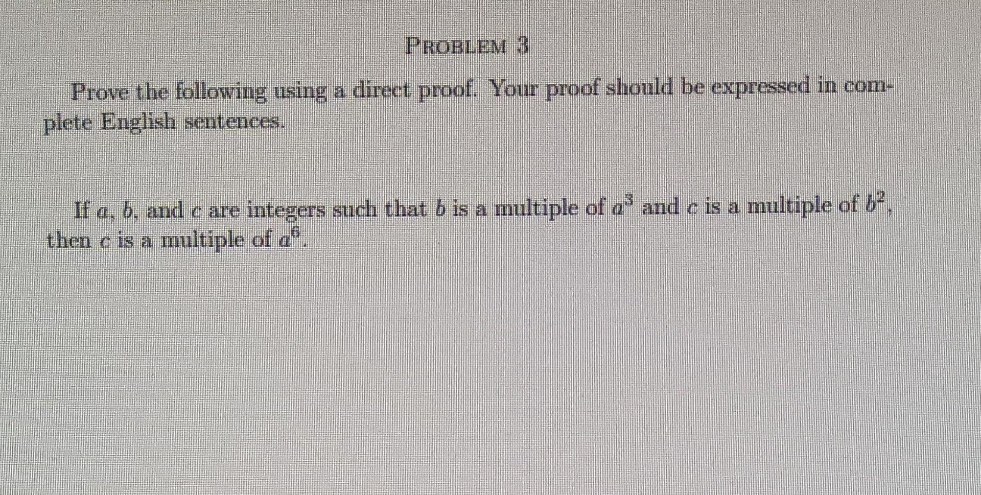 Prove the following using a direct proof. Your proof | Chegg.com