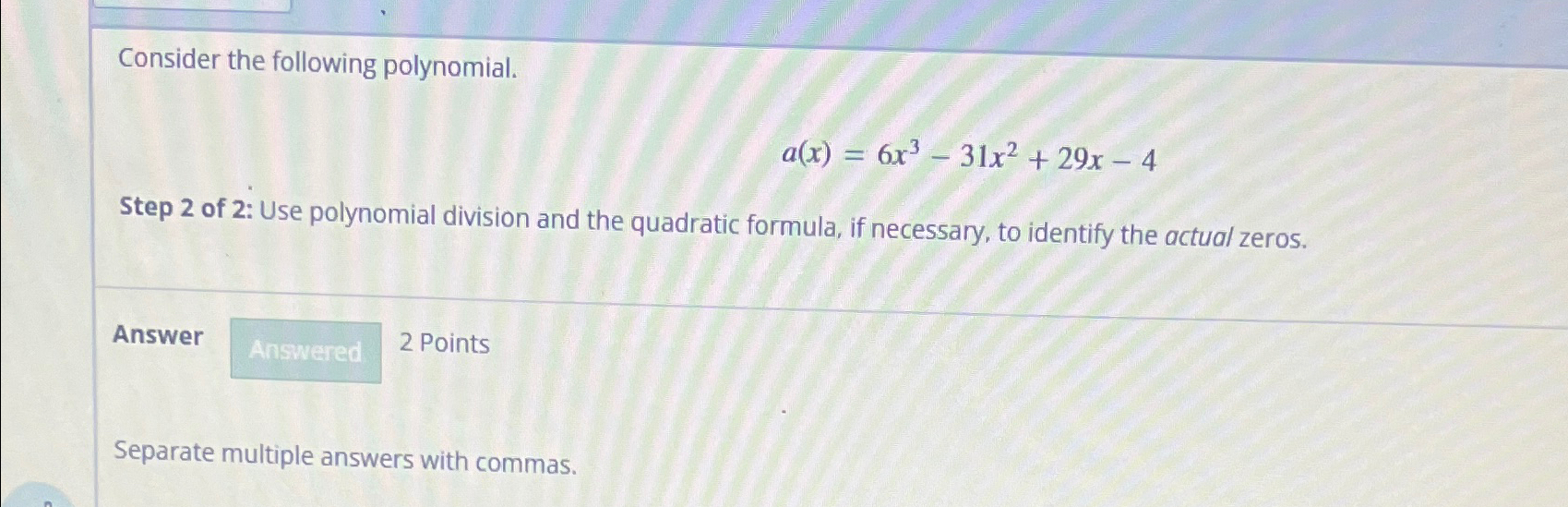 Solved Consider the following | Chegg.com