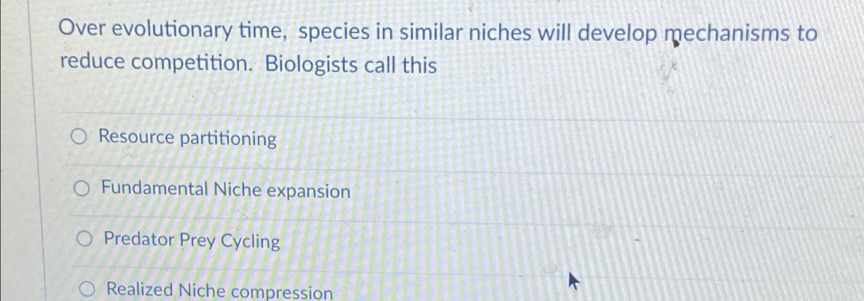 Solved Over evolutionary time, species in similar niches | Chegg.com