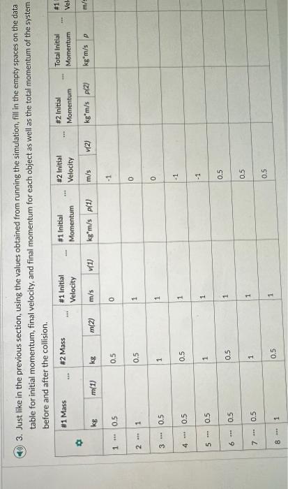 Solved Elastic Collisions In this section, you will be using | Chegg.com