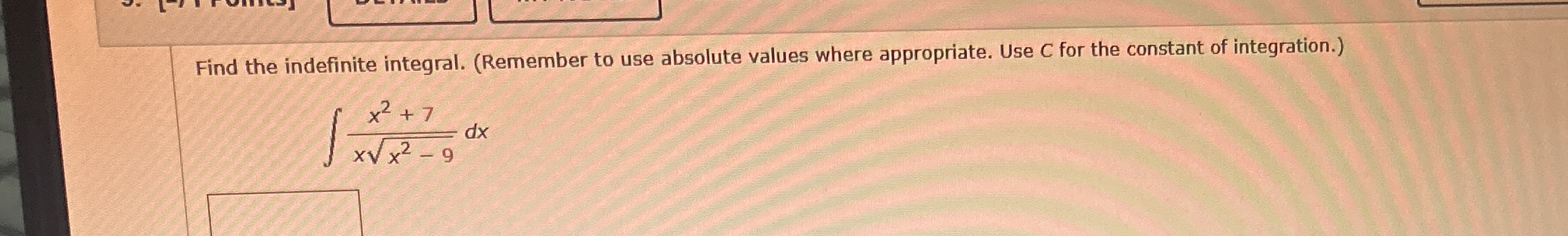 Solved Find the indefinite integral. (Remember to use | Chegg.com