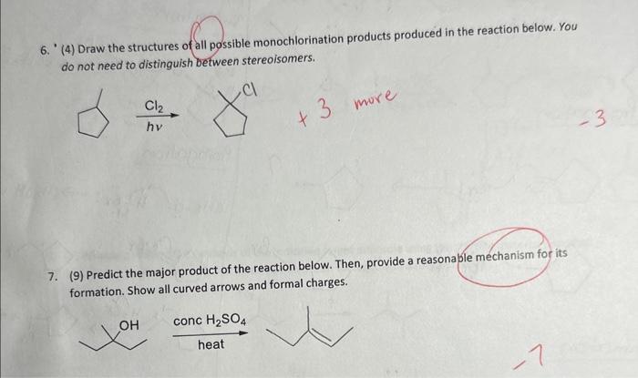 Solved 6. '(4) Draw the structures of all possible | Chegg.com