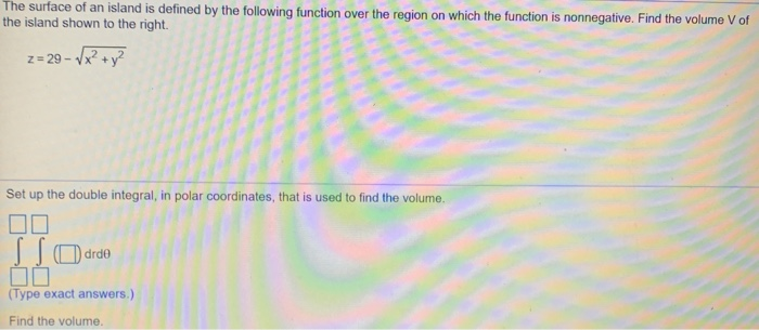 Solved The surface of an island is defined by the following | Chegg.com