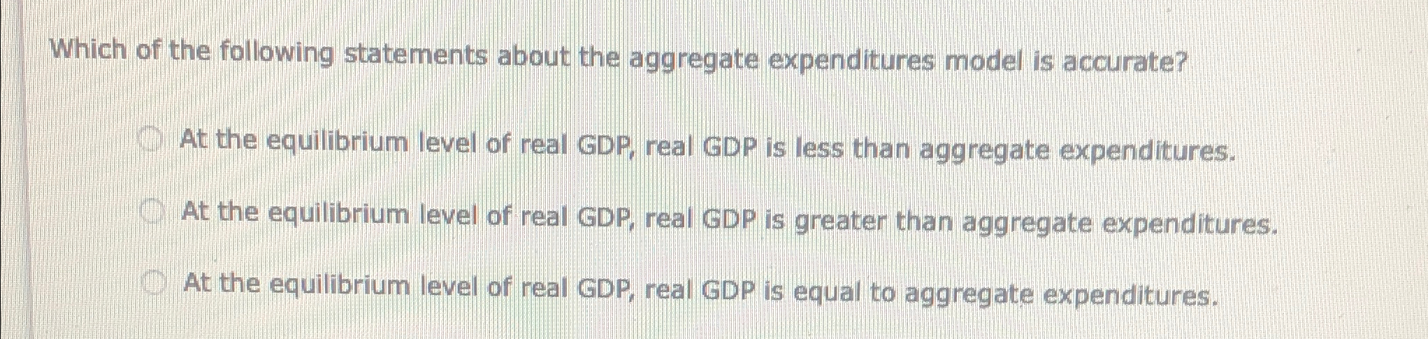 Solved Which of the following statements about the aggregate | Chegg.com