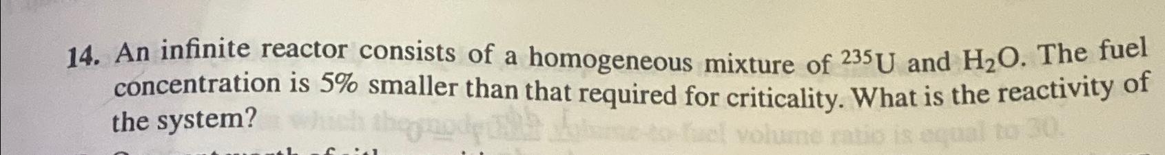 Solved An infinite reactor consists of a homogeneous mixture | Chegg.com