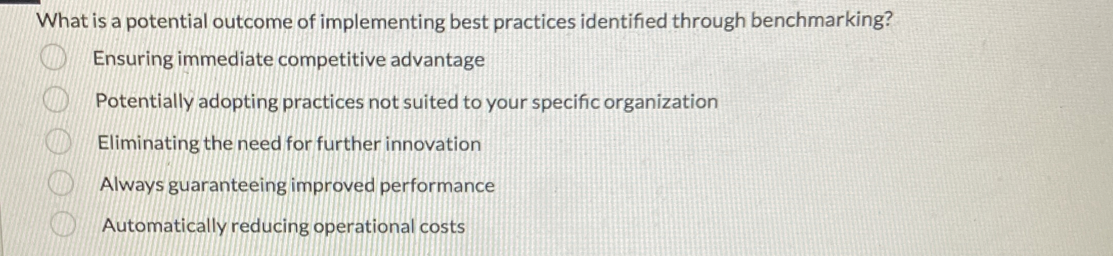 Solved What is a potential outcome of implementing best | Chegg.com