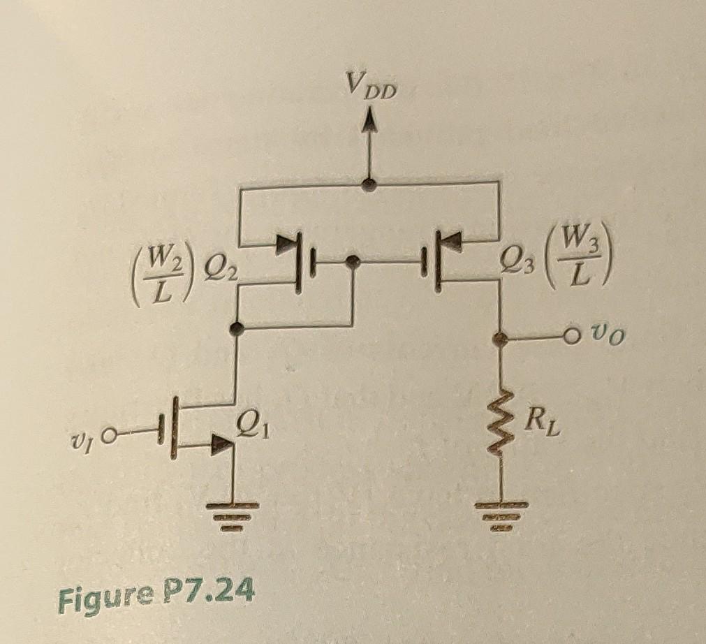Solved 7.24 Figure P7.24 shows an amplifier utilizing a | Chegg.com