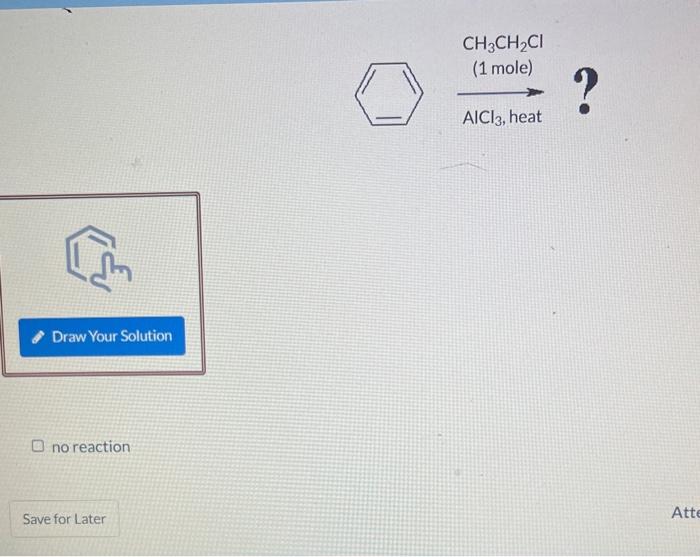 Solved CH3CH2Cl no reaction | Chegg.com