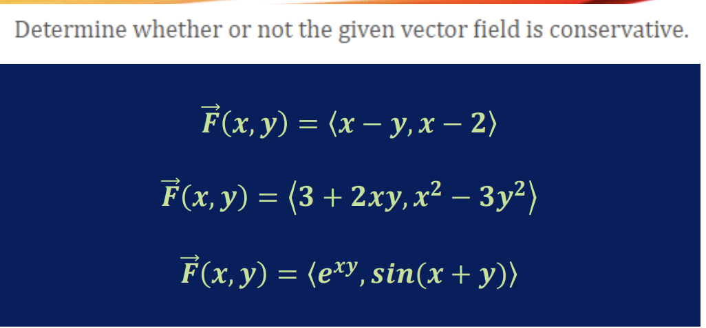 Solved Determine whether or not the given vector field is | Chegg.com