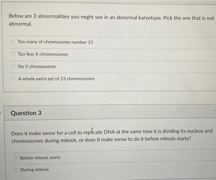 Solved Below are 3 abnormalities you might see in an | Chegg.com