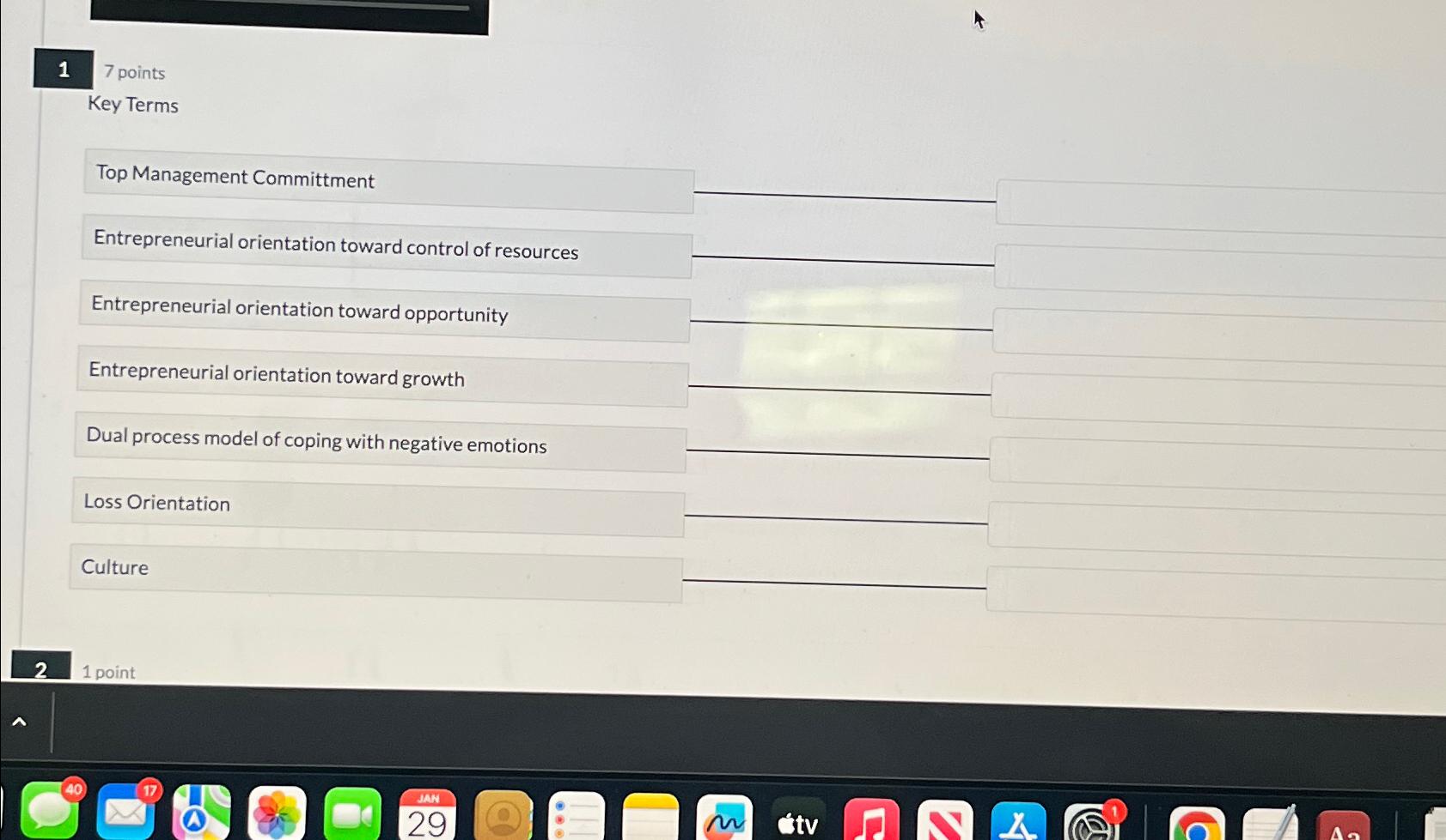 Solved 17 ﻿pointsKey TermsTop Management | Chegg.com