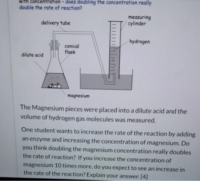 Solved concentration - does doubling the concentration | Chegg.com
