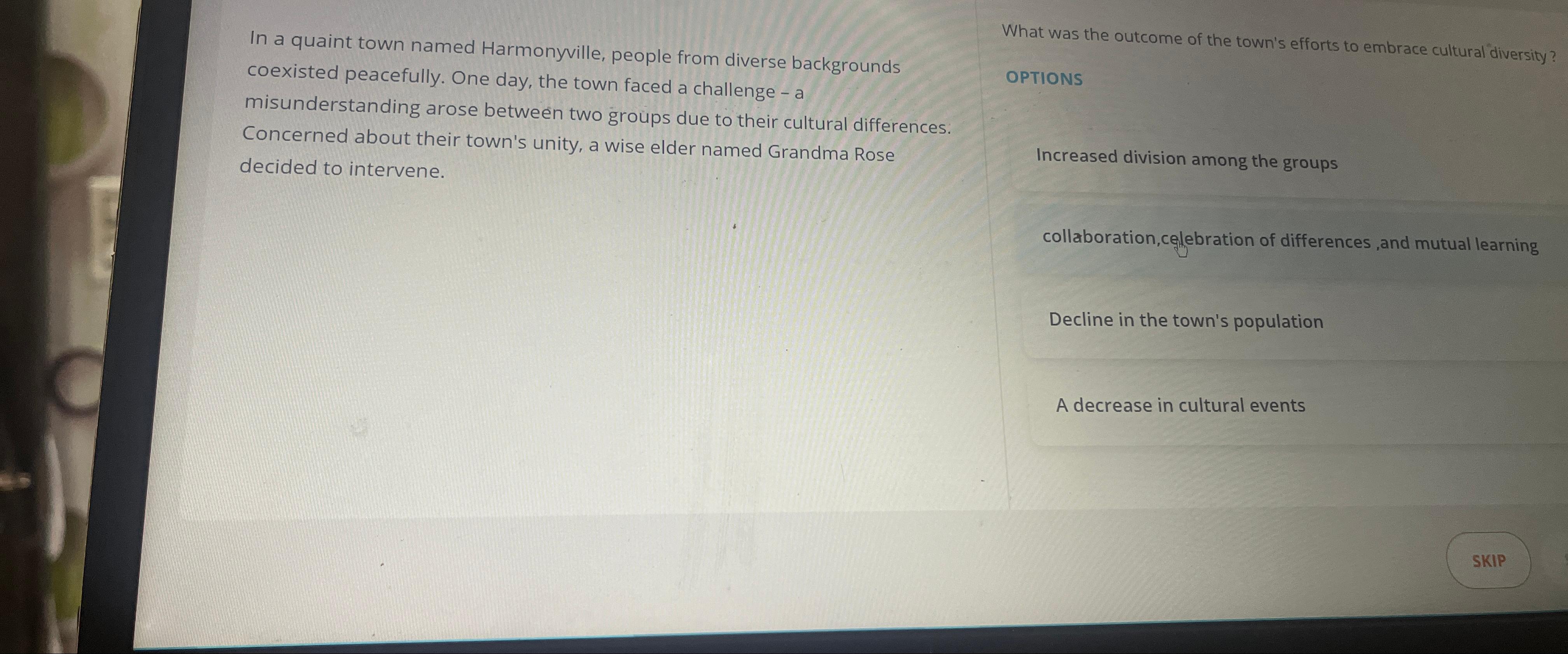 Solved In a quaint town named Harmonyville, people from | Chegg.com