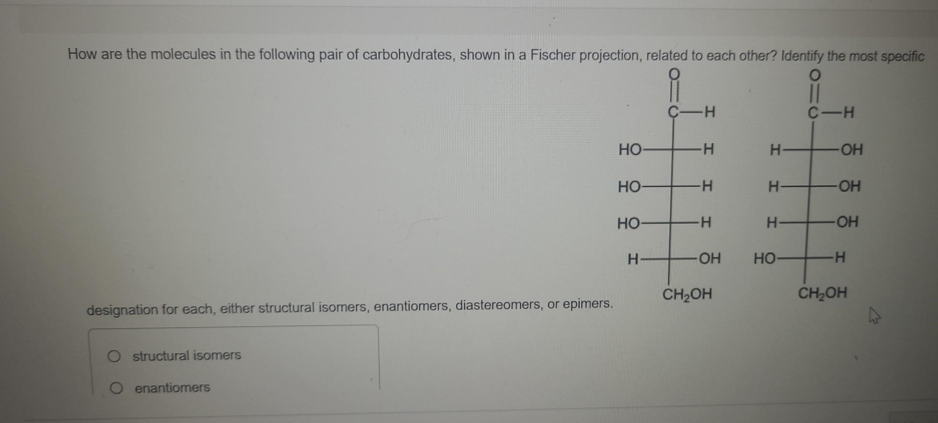 Solved L-isomer D-isomer How are the molecules in the | Chegg.com