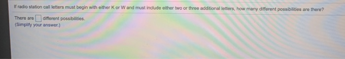 Solved If radio station call letters must begin with either | Chegg.com