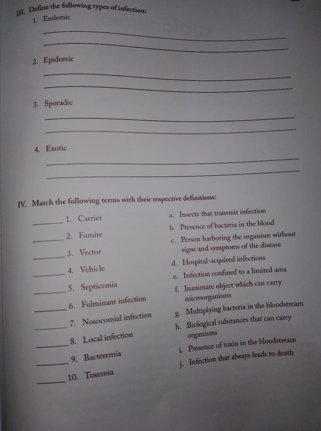 Solved 1. Answer the following: 1. Differentiate the | Chegg.com