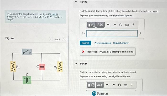 Solved IP Consider the circuit shown in the figure(Eigure | Chegg.com