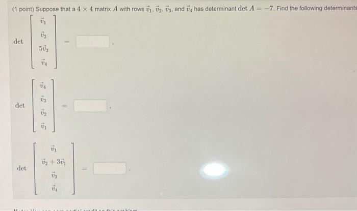 Solved (1 point) Find k such that the following matrix M is | Chegg.com
