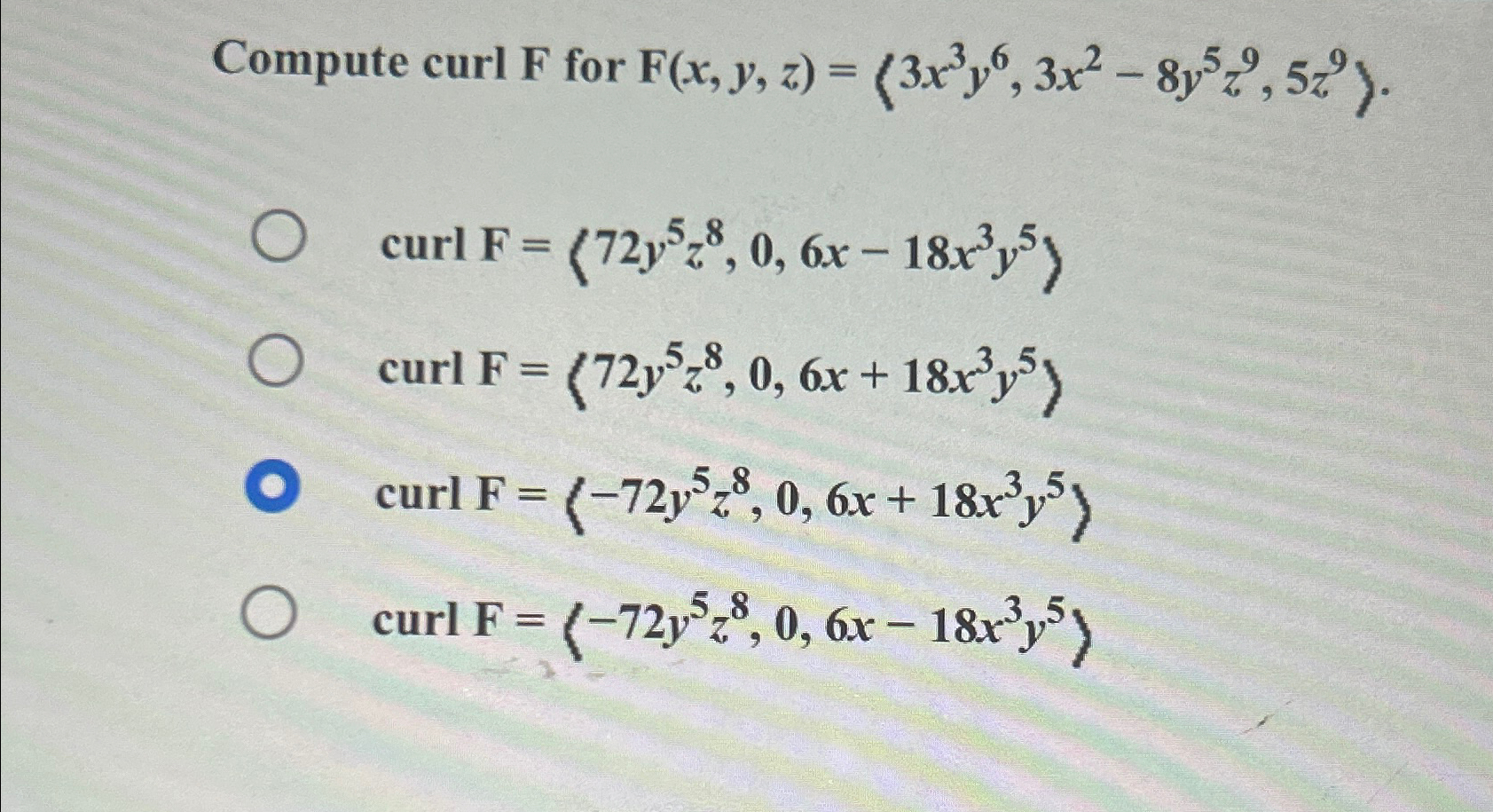 Solved Compute curl F ﻿for | Chegg.com