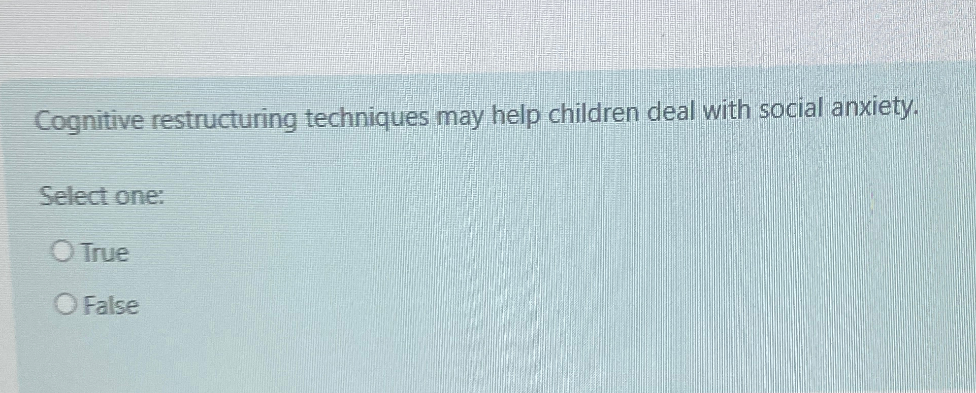 Solved Cognitive restructuring techniques may help children | Chegg.com