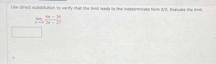 Solved Use direct substitution to verify that the limit | Chegg.com