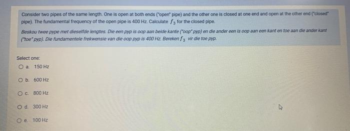Solved Consider two pipes of the same length. One is open at | Chegg.com