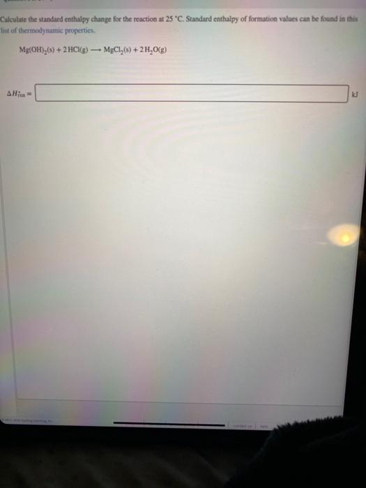 Solved Calculate the standard enthalpy change for the | Chegg.com