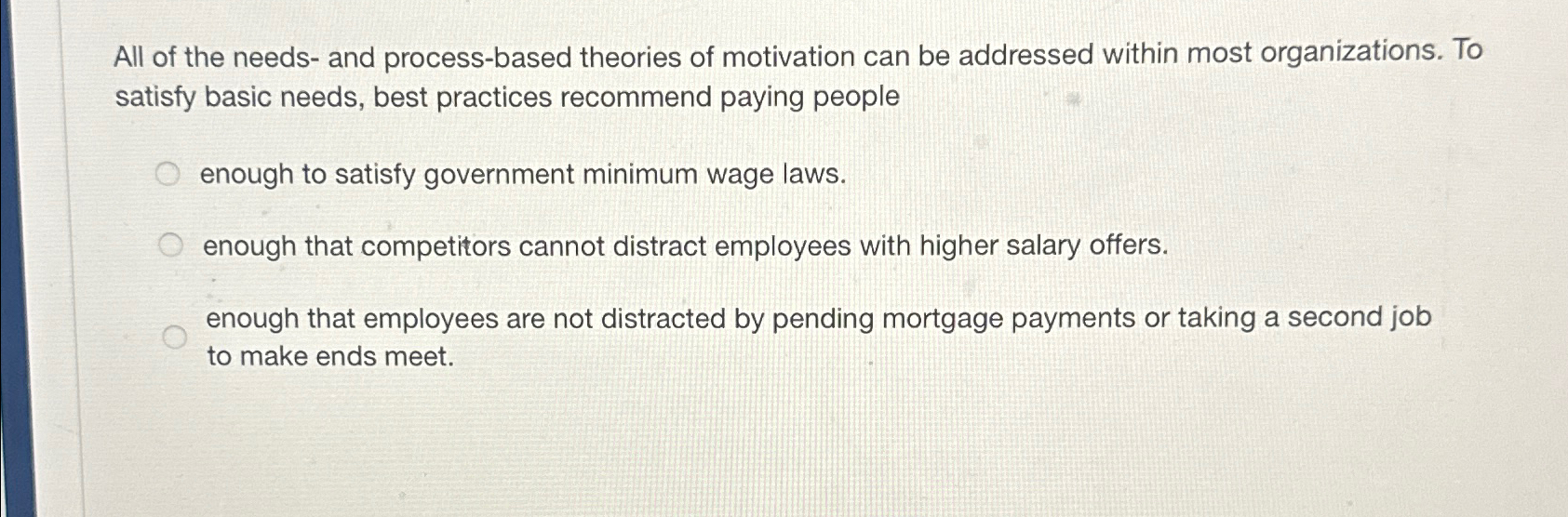 Solved All of the needs- ﻿and process-based theories of | Chegg.com