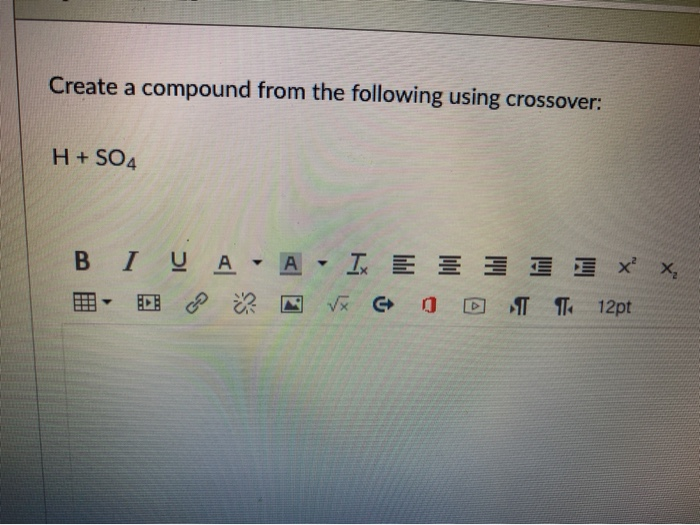Solved Create a compound from the following using crossover: | Chegg.com